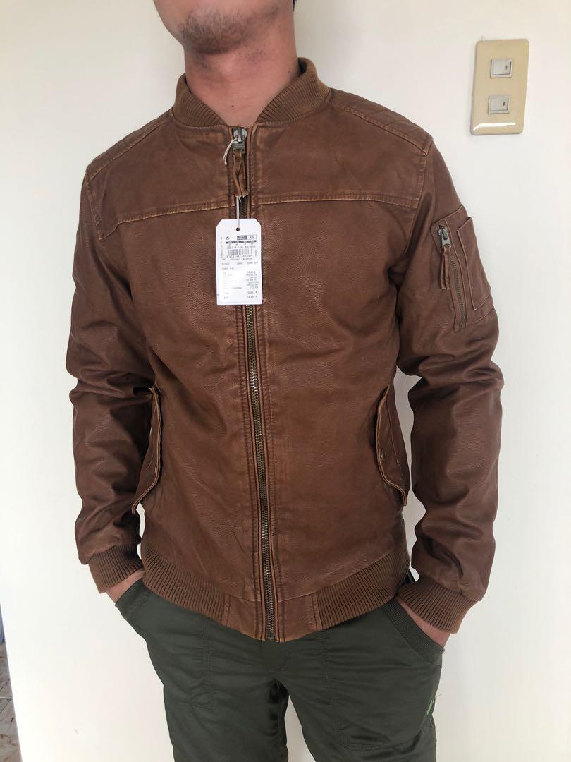 Springfield leather jacket ( sizes xs- xl), Men's Fashion, Coats ...