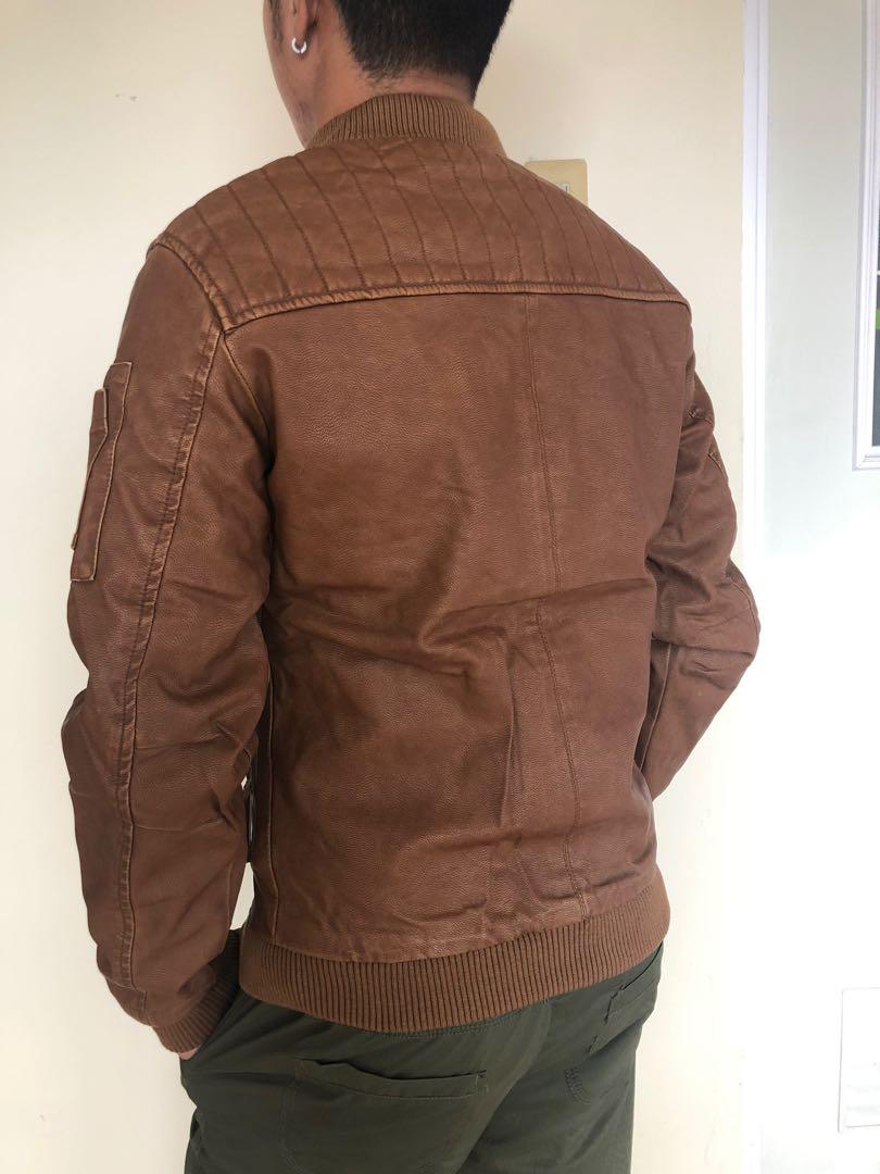 Springfield leather jacket ( sizes xs- xl), Men's Fashion, Coats ...