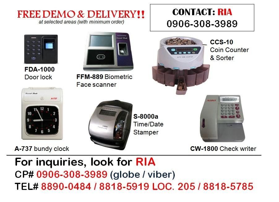 Time Recorder Attendance, Paper Shredder, Door lock access, Laminator ...