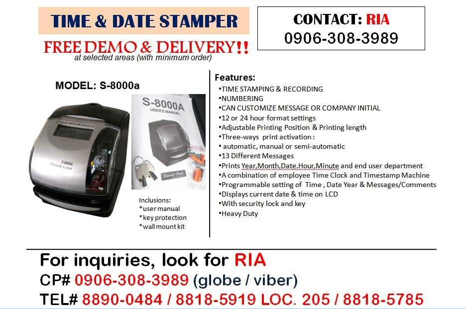 Time Recorder Attendance, Paper Shredder, Door lock access, Laminator ...