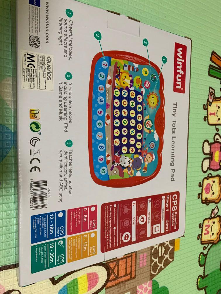 Toys- tiny tots learning pad, Hobbies & Toys, Toys & Games on Carousell