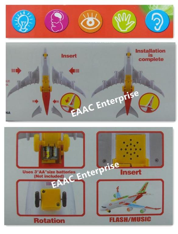 Air Asia Air Bus A380 Cargo Passenger Aeroplane Flash Light & Sound ...