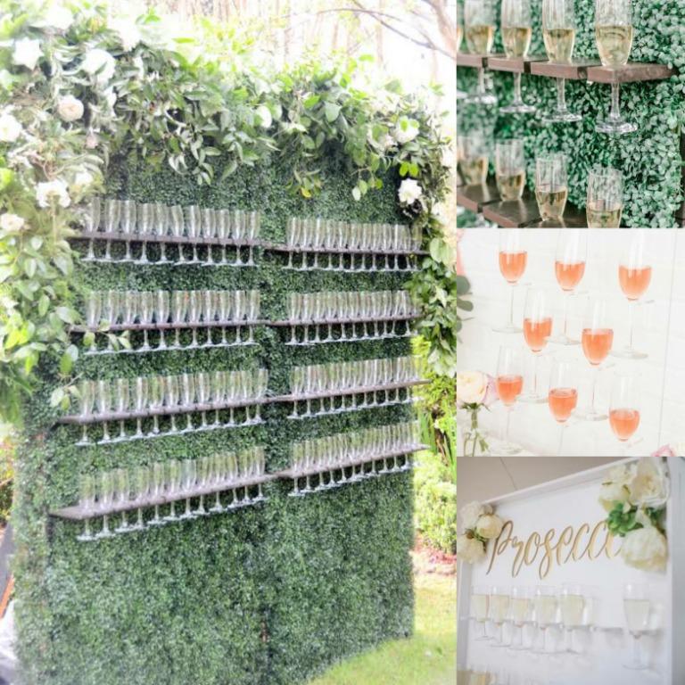Champagne wall + Prosecco wall + Mocktails wall, Food & Drinks ...