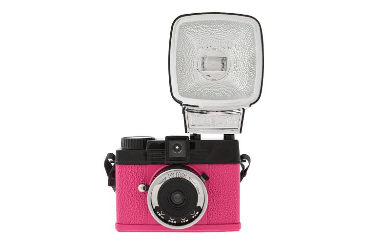 Diana Mini and Flash En Rose (with Peacock Blue Camera and Flash Case ...
