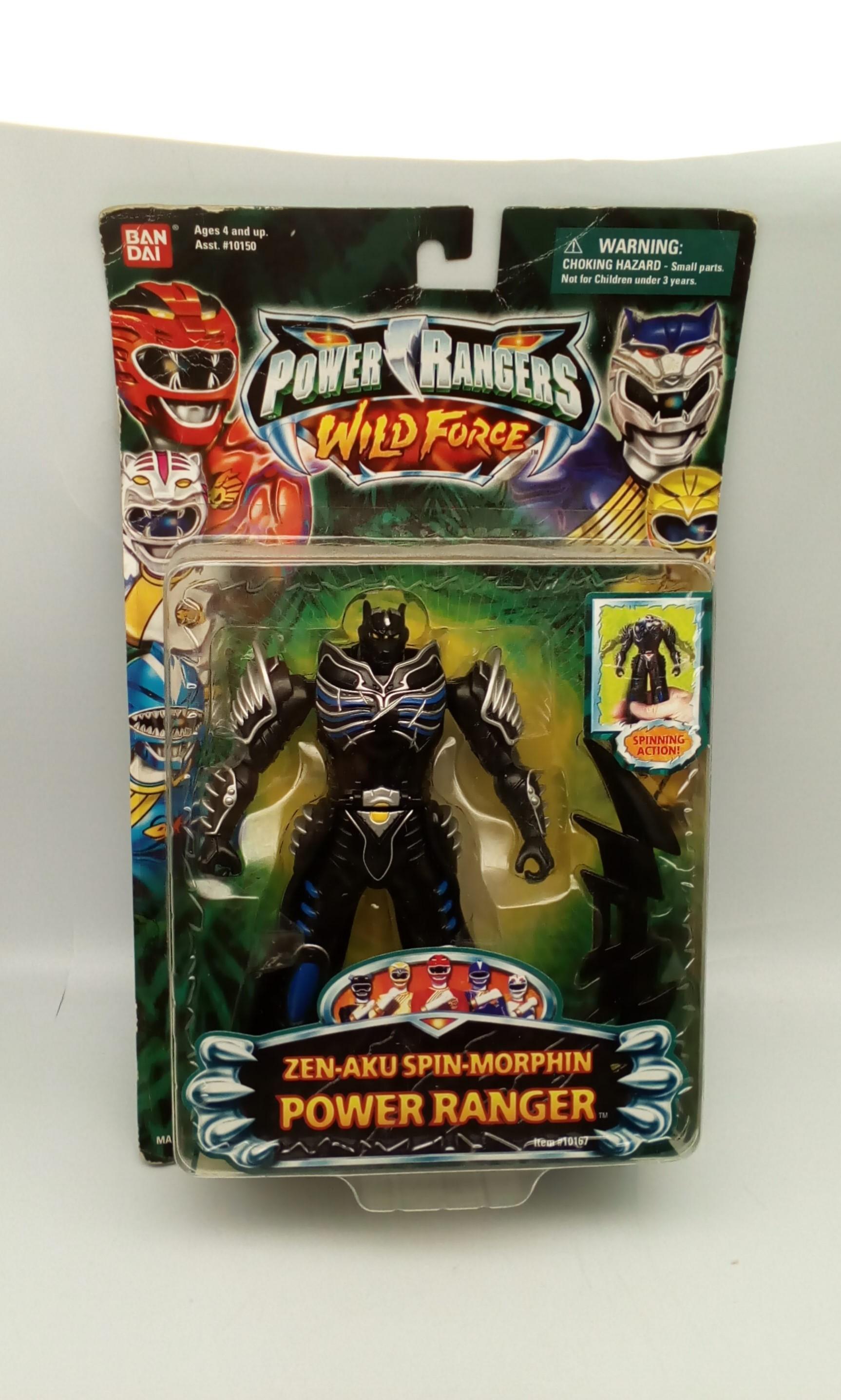 Power Rangers Wild Force Zen-Aku Spin-Morphin Action Figure-Bandai 2002 ...