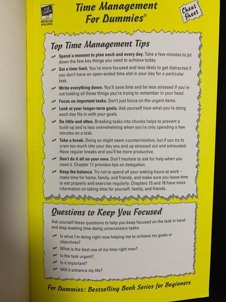 Time Management for Dummies, Hobbies & Toys, Books & Magazines ...