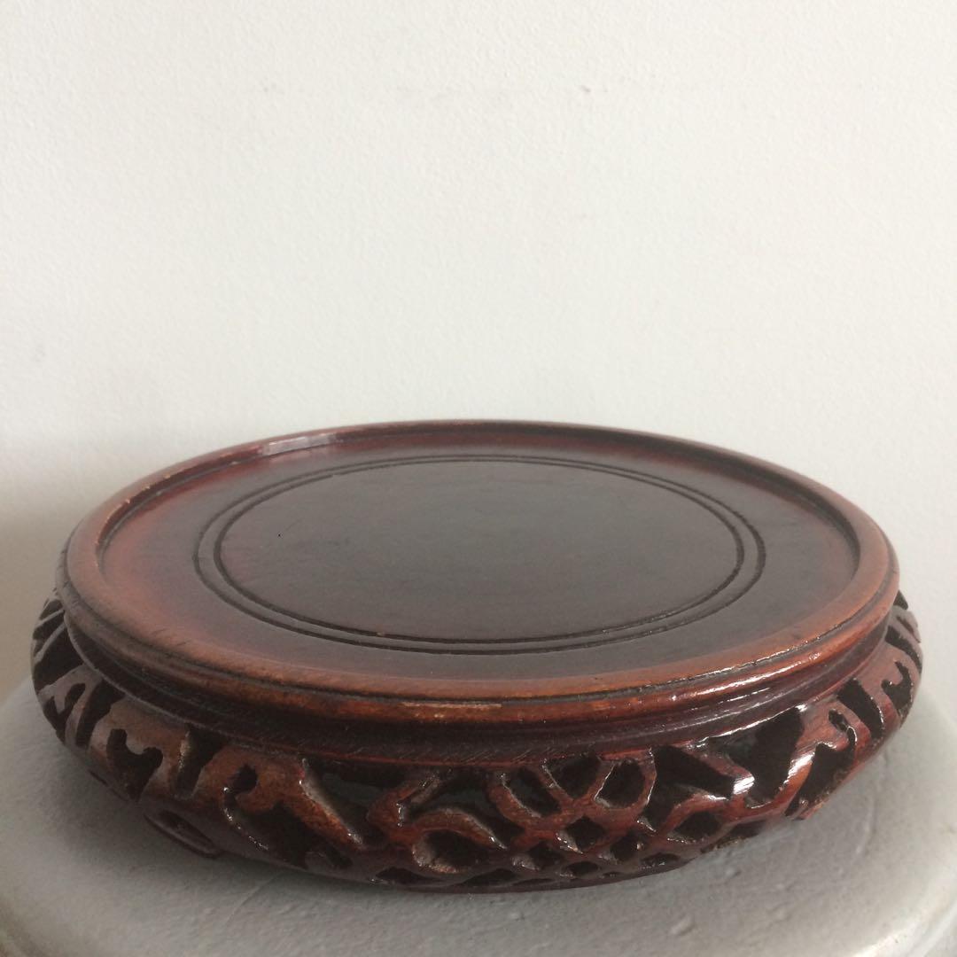 Round Wooden Stand / Base, Furniture & Home Living, Kitchenware ...