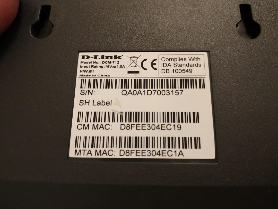 D-Link DCM 712 Voice-Enabled Cable Modem (Starhub), Computers & Tech ...