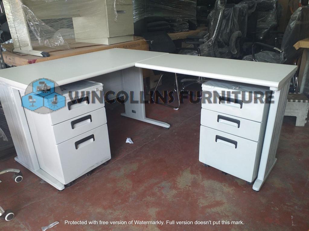 Executive table L-type / office partition, Furniture & Home Living ...