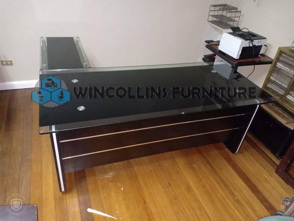Executive table L-type / Office table, Furniture & Home Living, Office ...