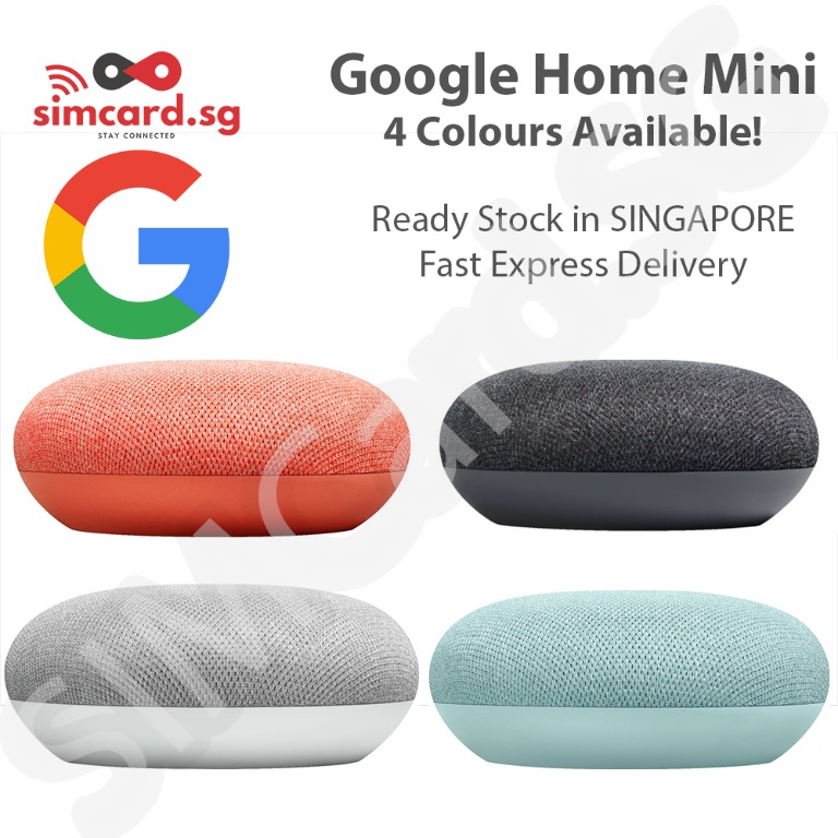 Google Home Mini (1st Generation) - Black/Charcoal, White/Chalk, Red ...