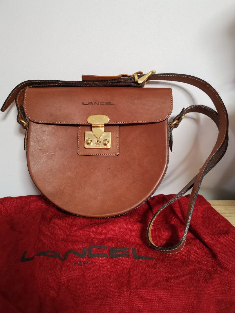 LANCEL leather sling bag, Luxury, Bags & Wallets on Carousell