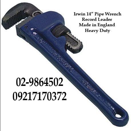 Pipe Wrench 14" Record Leader Irwin, Commercial & Industrial ...