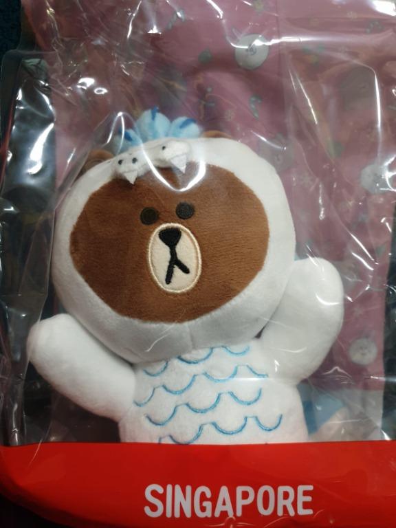 LINE FRIENDS World Tour BROWN plushie, Hobbies & Toys, Toys & Games on ...