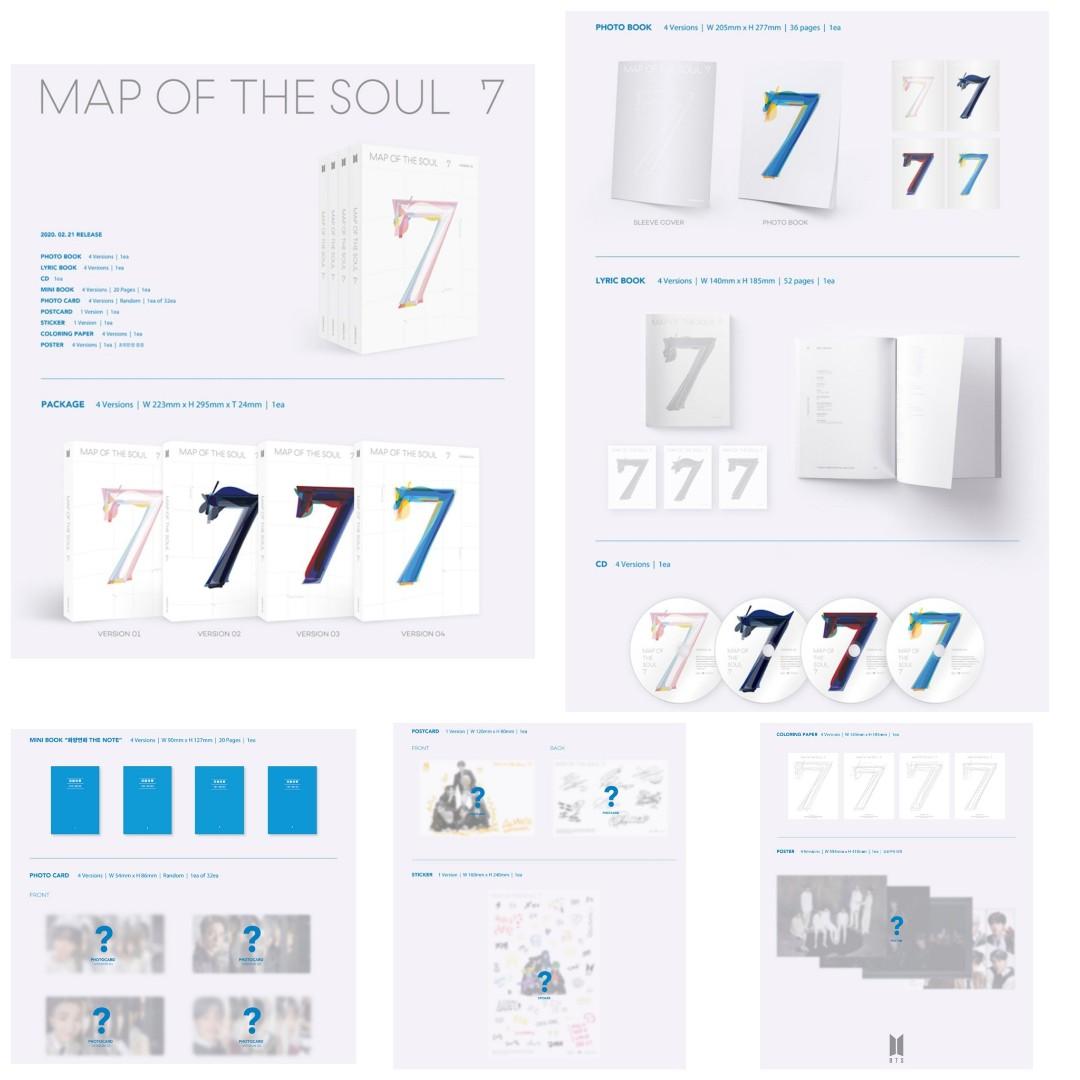 BTS Album - MAP OF THE SOUL : 7, Hobbies & Toys, Collectibles ...
