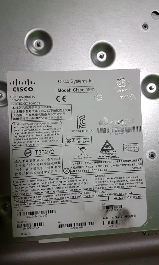 Cisco Series 1900 Router, Computers & Tech, Parts & Accessories ...