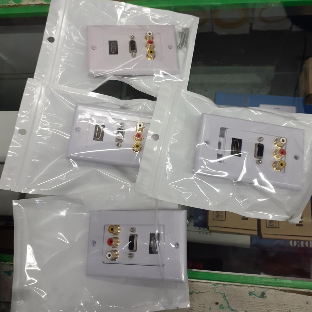 HDMI,VGA & RCA A/V Wall Faceplate, TV & Home Appliances, TV ...