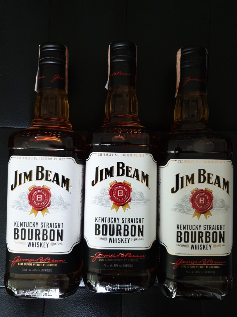 Jim Beam 750ml, Food & Drinks, Alcoholic Beverages on Carousell