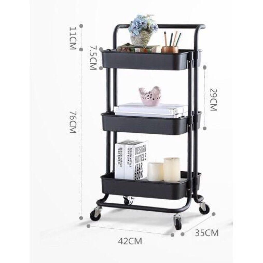 Multi purpose movable trolley storage rack, Furniture & Home Living ...