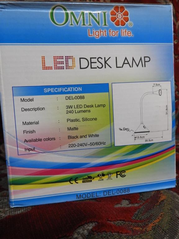 Omni Desk Lamp, Furniture & Home Living, Lighting & Fans, Lighting on ...