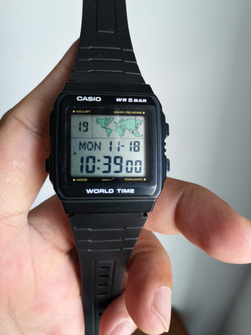 Vintage Casio World Map, Men's Fashion, Watches & Accessories, Watches ...