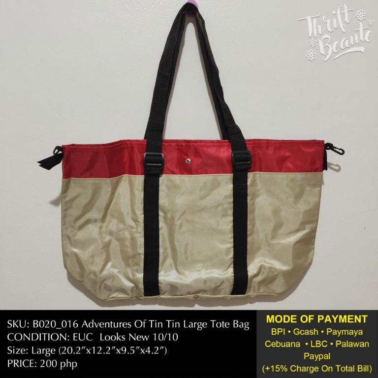 Adventures of Tintin Tote Bag, Women's Fashion, Bags & Wallets, Tote ...