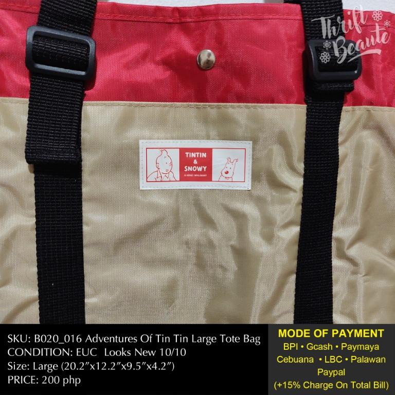 Adventures of Tintin Tote Bag, Women's Fashion, Bags & Wallets, Tote ...
