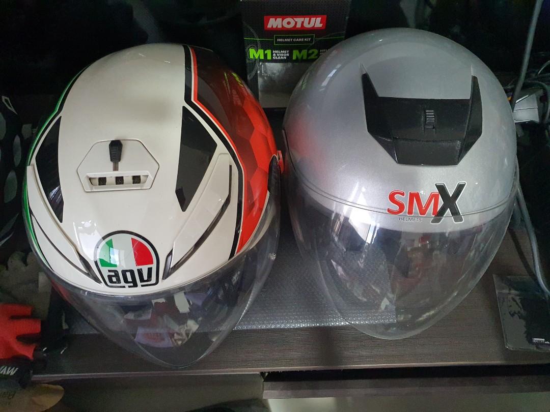 AGV monkey face helmet, Motorcycles, Motorcycle Apparel on Carousell