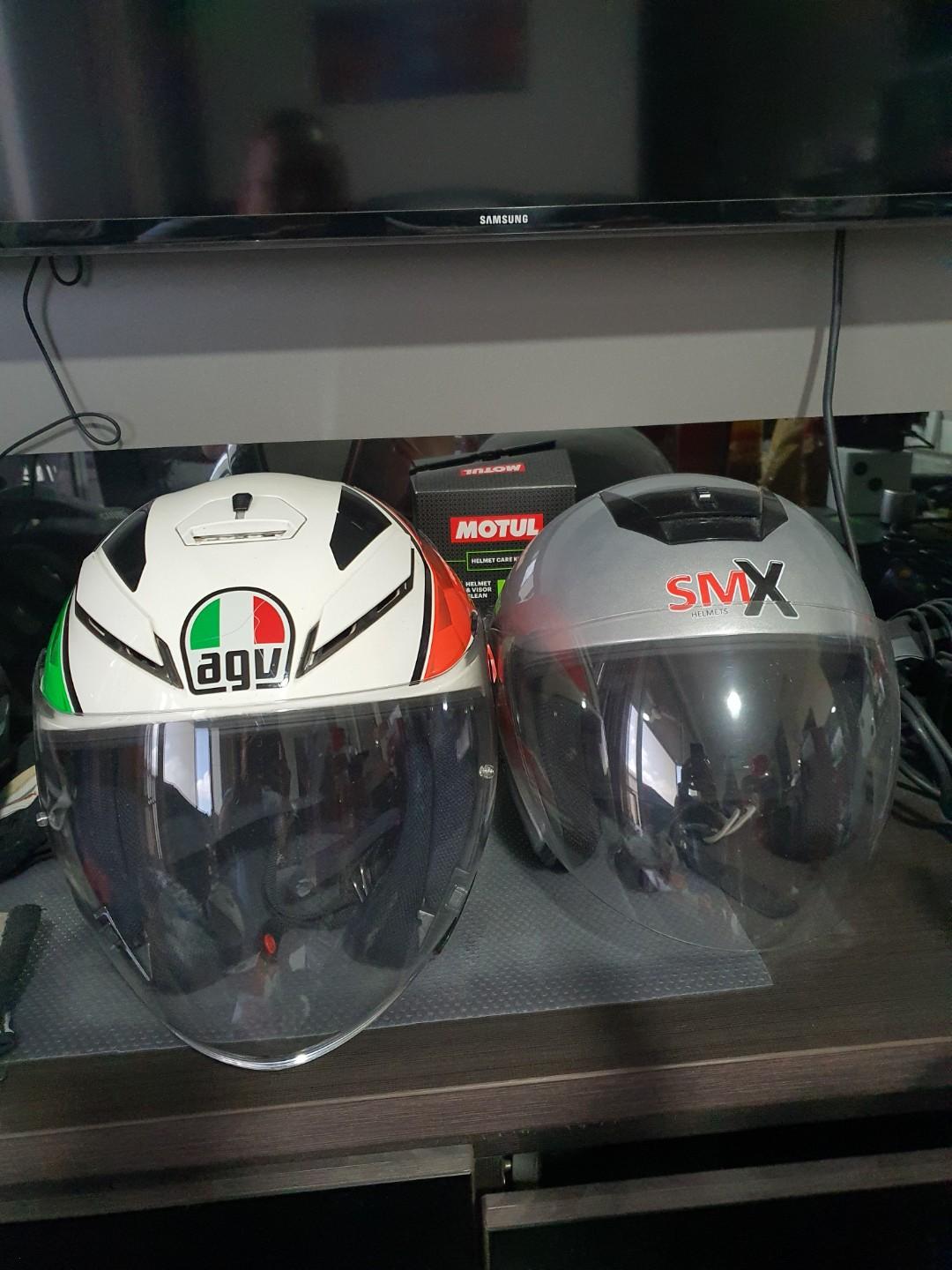 AGV monkey face helmet, Motorcycles, Motorcycle Apparel on Carousell