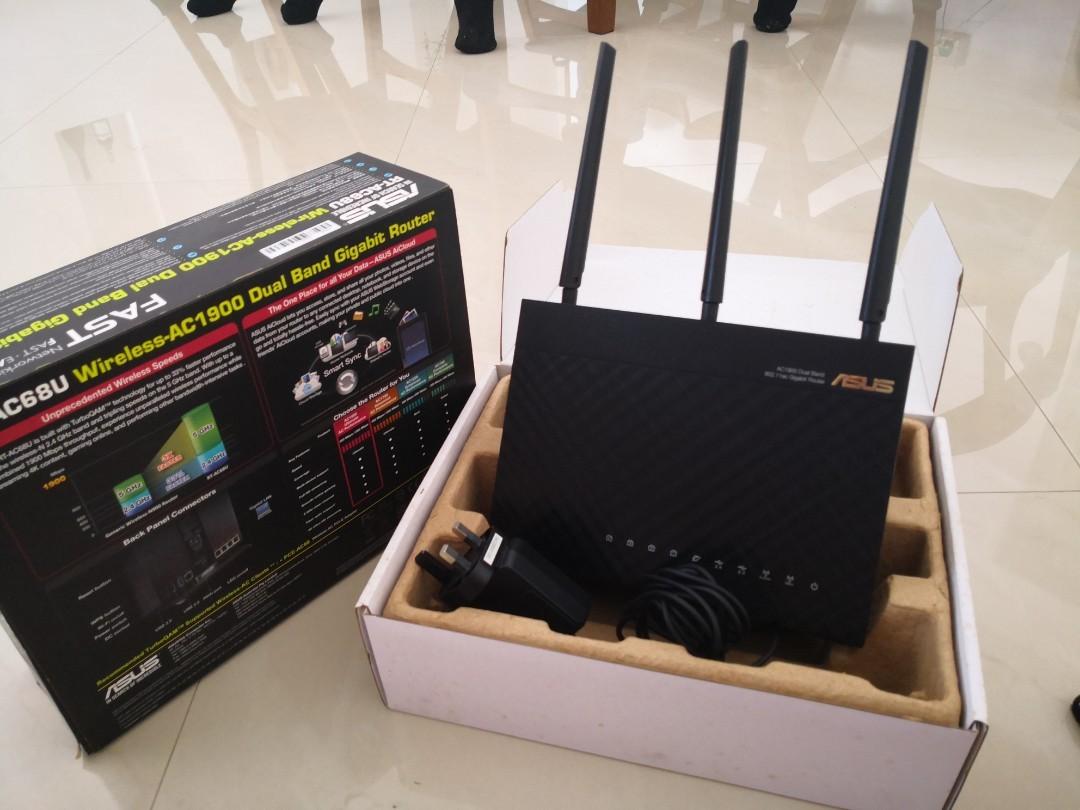 Asus RT-AC68U Dual-band Gigabit Router 802.11ac + Huawei Modem Echo ...