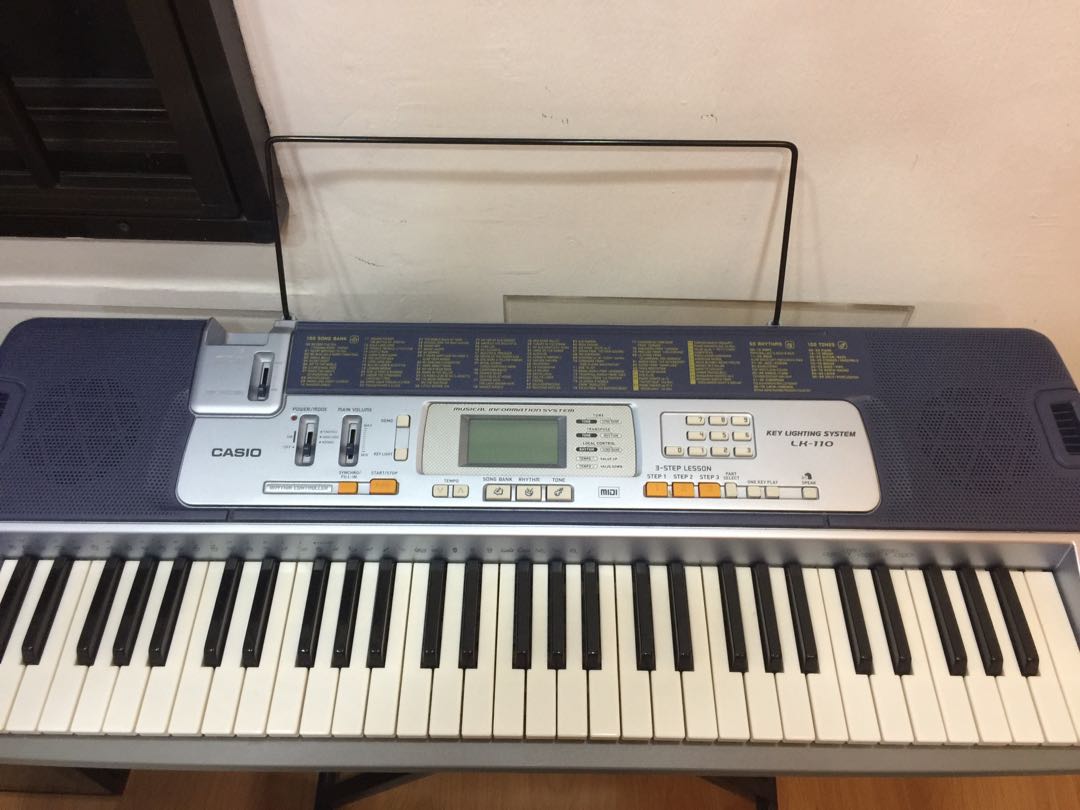 Casio Keyboard LK110 with Stand, Hobbies & Toys, Music & Media, Musical ...