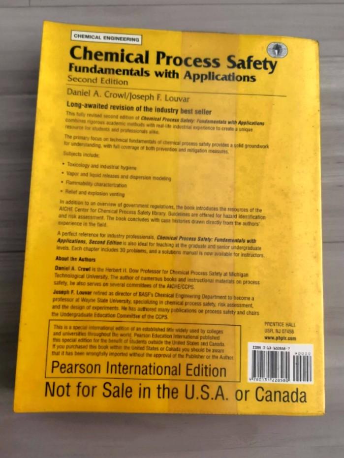 Chemical Process Safety Book, Hobbies & Toys, Books & Magazines ...