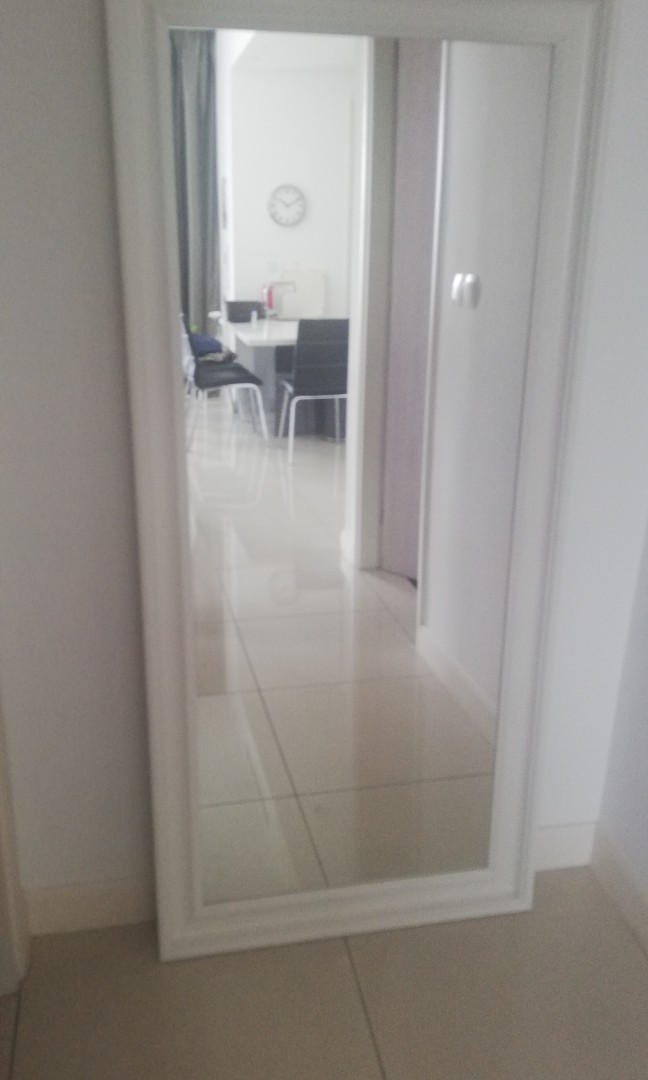 Extra large white long mirror, Furniture & Home Living, Home Decor ...