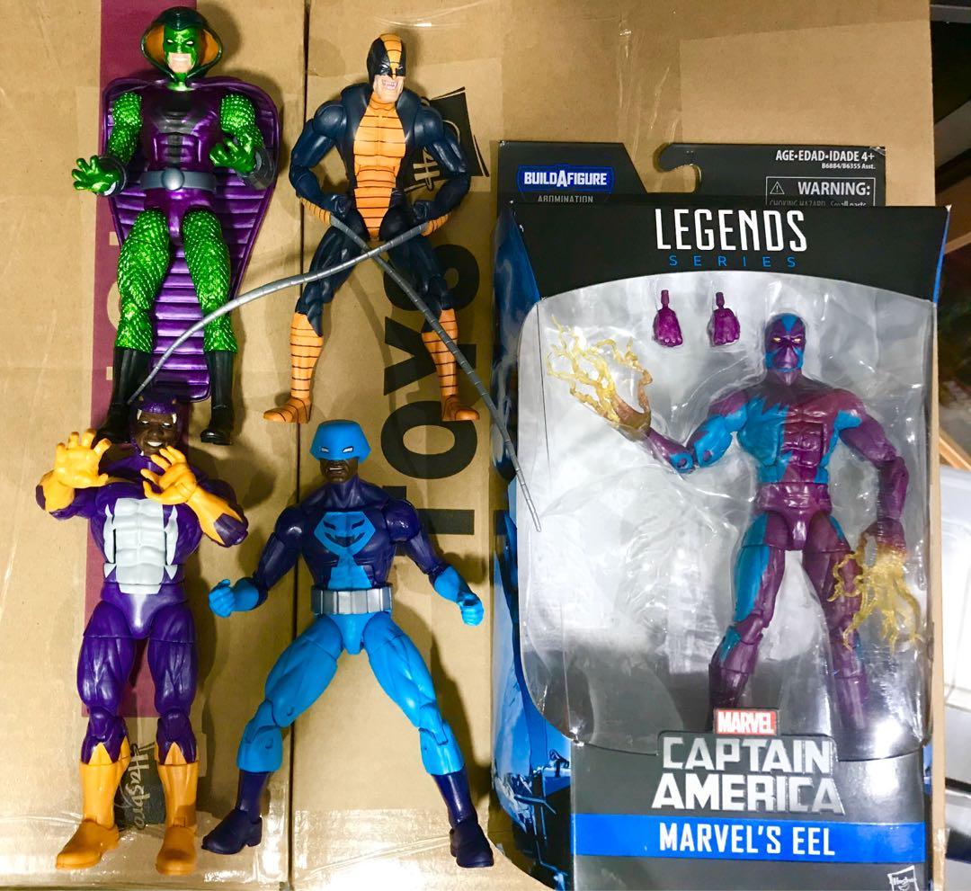 Marvel Legends Captain America Serpent Society Eel Cottonmouth Rock ...