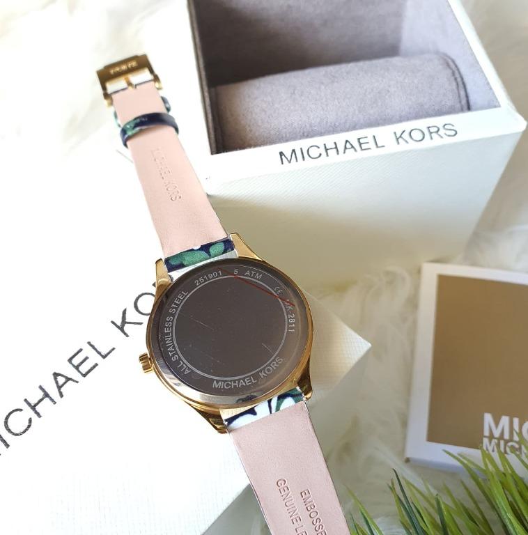 Michael Kors Lexington Gold Ladies with Floral Design Watch MK2811 ...