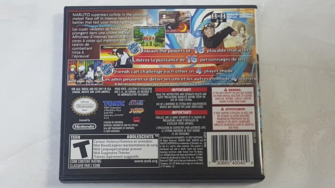 Nintendo DS Naruto Shippuden Shinobi Rumble, Video Gaming, Video Games ...