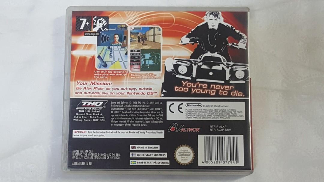 Nintendo DS Alex Rider Stormbreaker, Video Gaming, Video Games ...