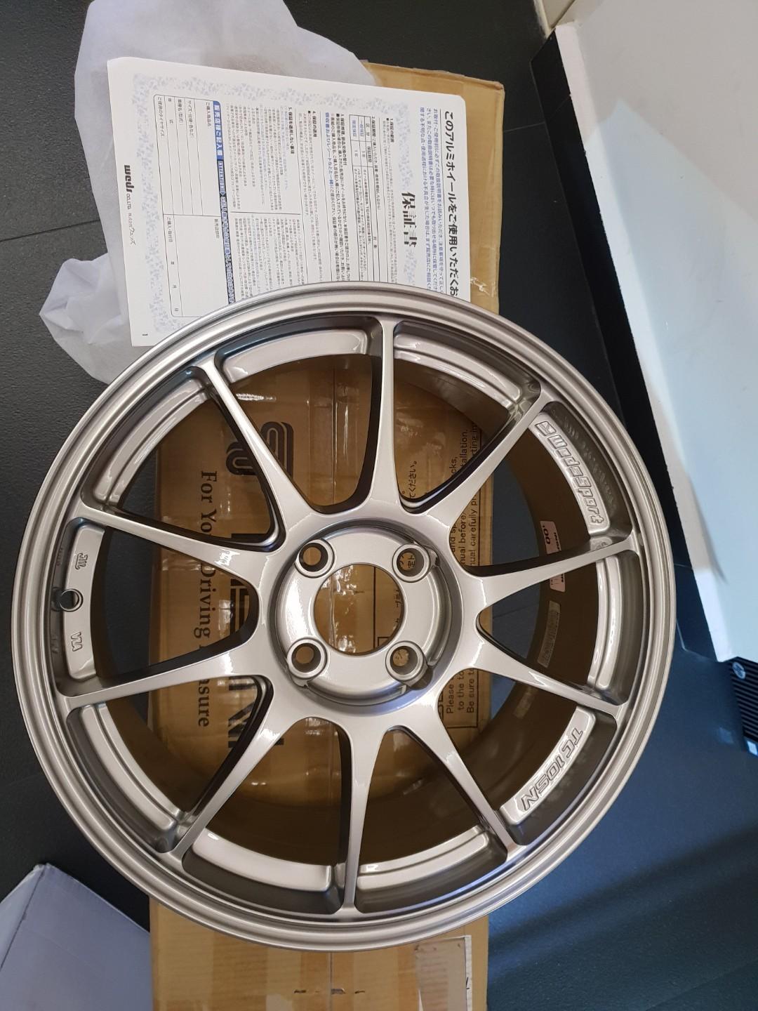 Original WedsSport tc105n 16" 4x100, Car Accessories, Tyres & Rims on Carousell