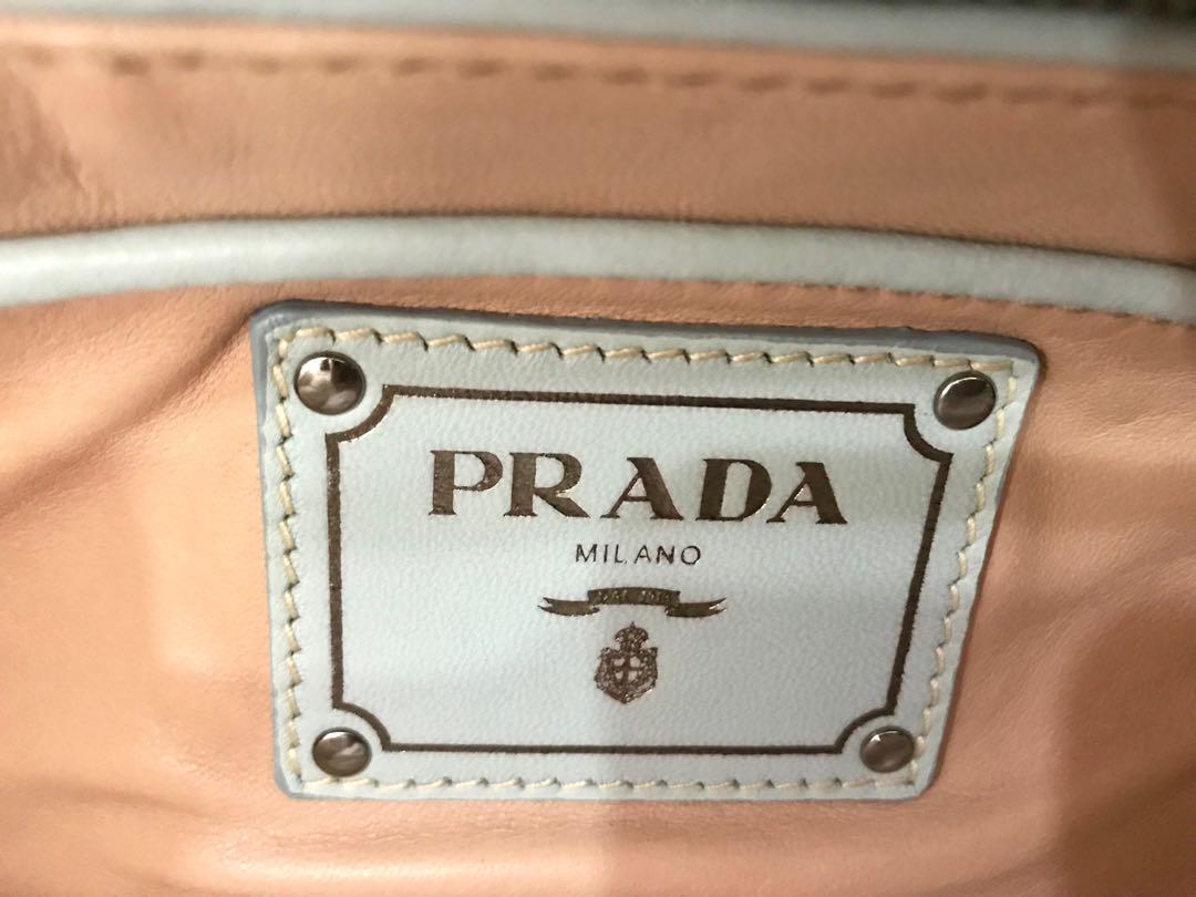 Prada Baby Blue Handbag, Women's Fashion, Bags & Wallets, Tote Bags on ...