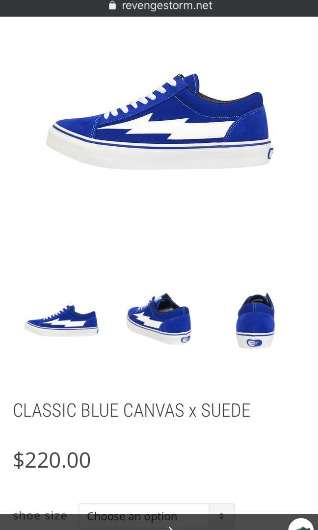 REVENGE X STORM CLASSIC BLUE SUEDE, Men's Fashion, Footwear, Sneakers ...