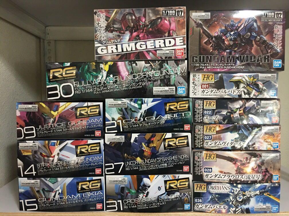 RG / IBO ready stock Gundam Gunpla, Hobbies & Toys, Toys & Games on ...