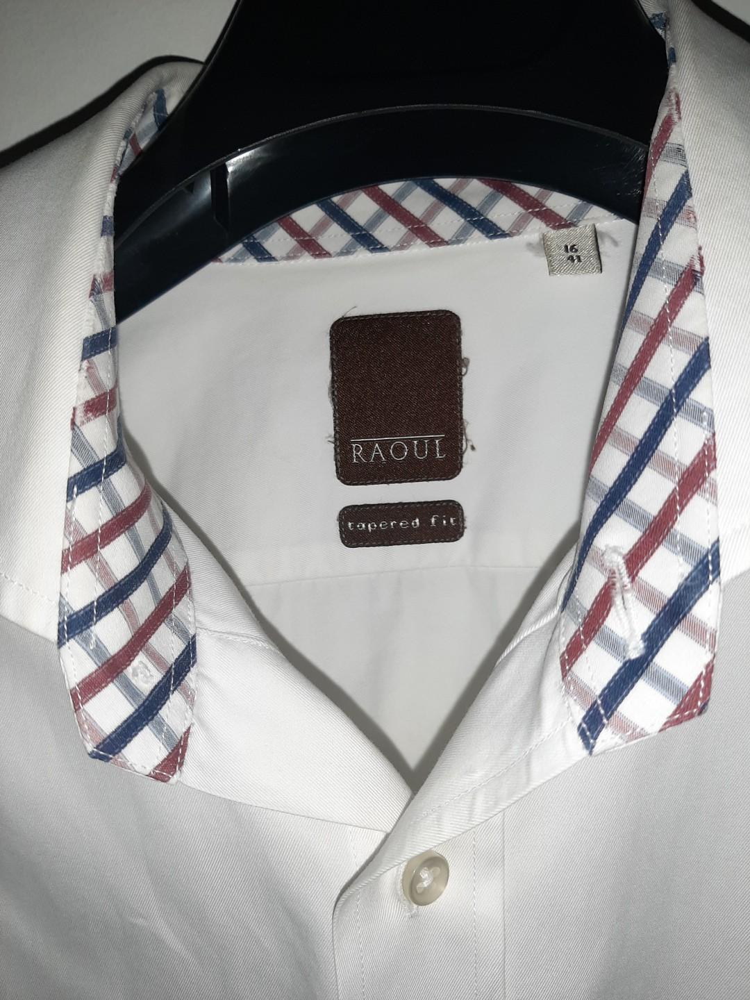 mens Raoul white button down shirt, Men's Fashion, Tops & Sets, Formal ...