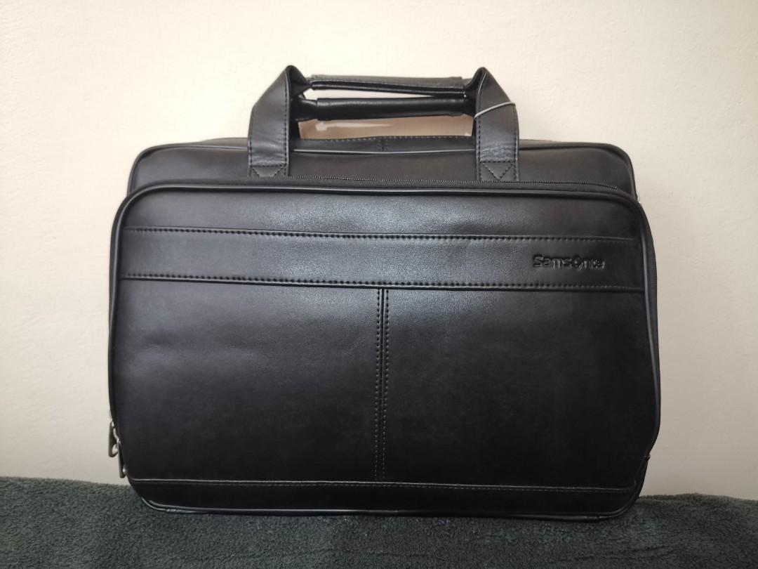 Samsonite Leather Briefcase, Men's Fashion, Bags, Briefcases on Carousell