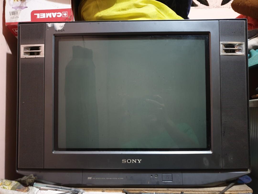 sony wega 21 inches crt flat tv hnd gnagamit naka stock lang super ...