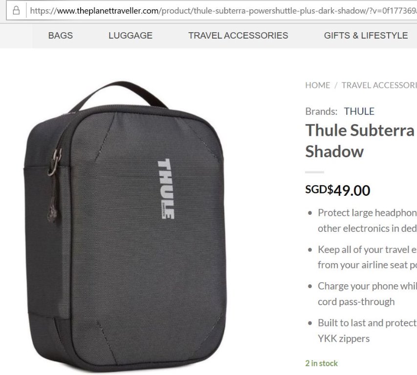 Thule Subterra Powershuttle Plus travel bag, Photography, Photography ...