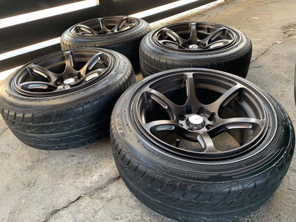 Advan Racing Mags with Falken Tires, Car Parts & Accessories, Mags and ...