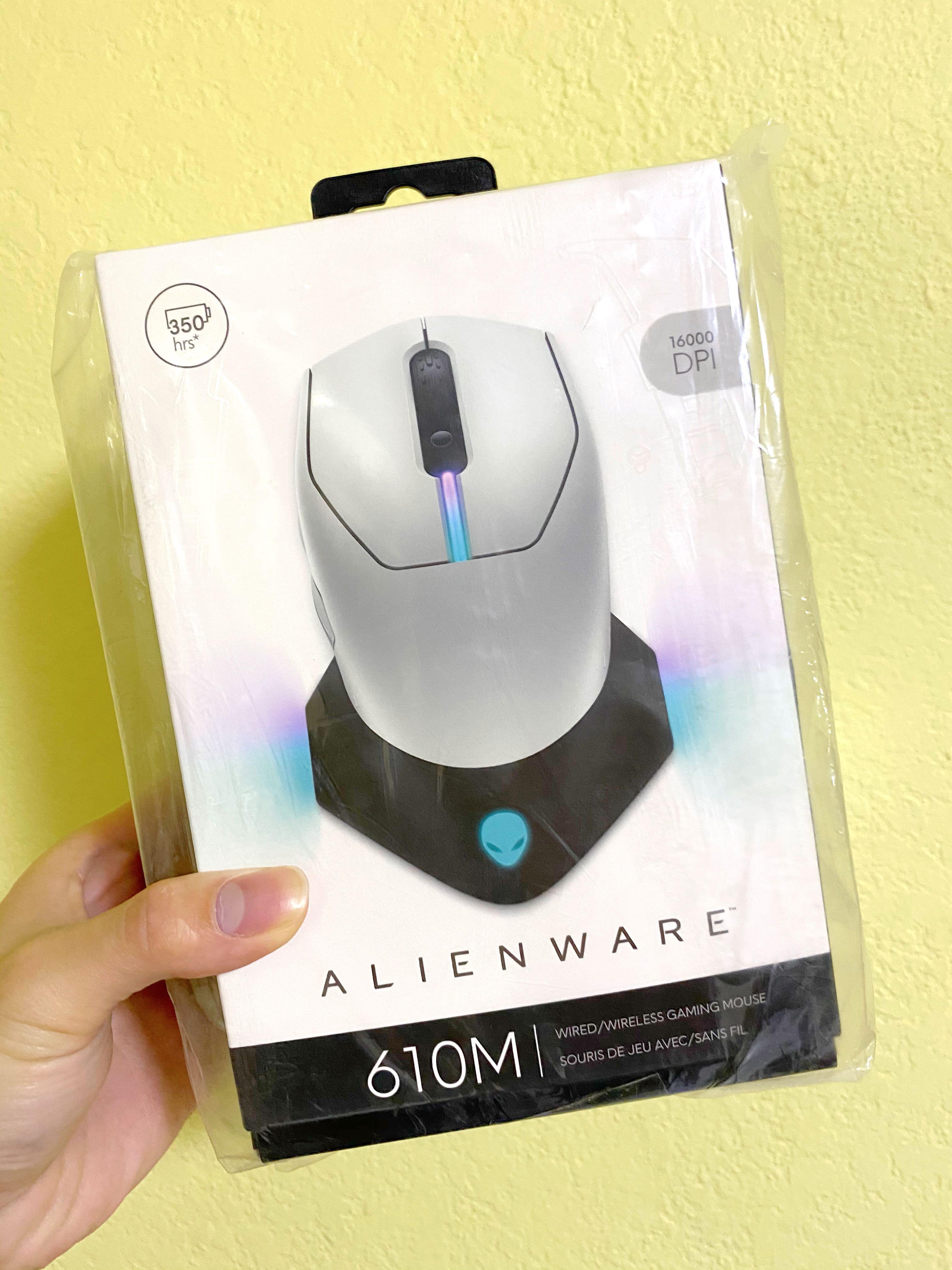 Alienware 610M Wired/Wireless Gaming Mouse AW610M - Lunar Light ...