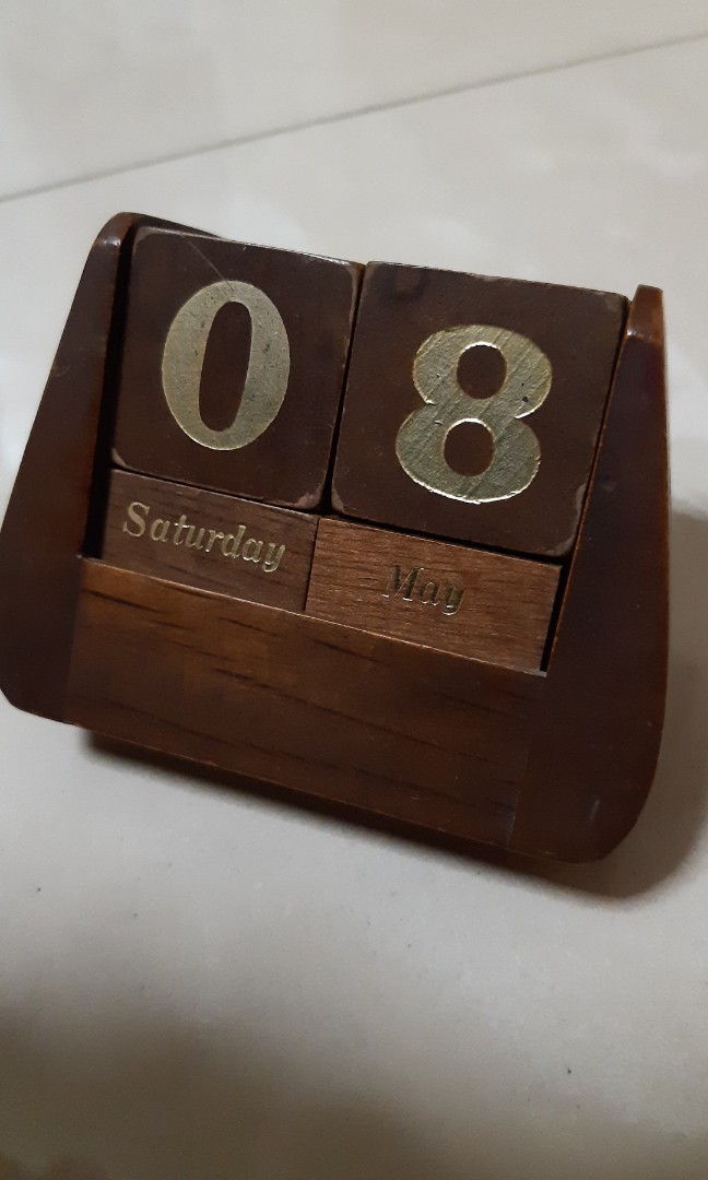 Antique wooden calendar Vintage, Vintage & Collectibles, Vintage ...
