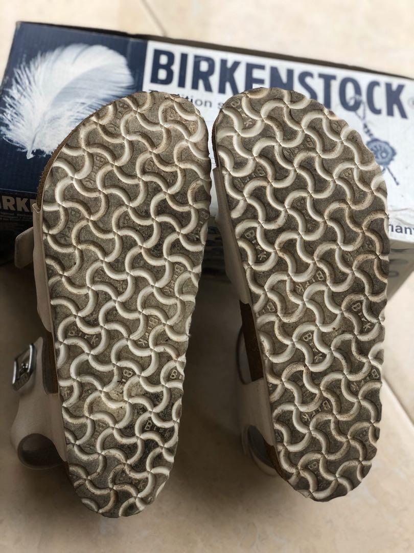 Birkenstock RIO white, Fesyen Pria, Sepatu , Sandal di Carousell