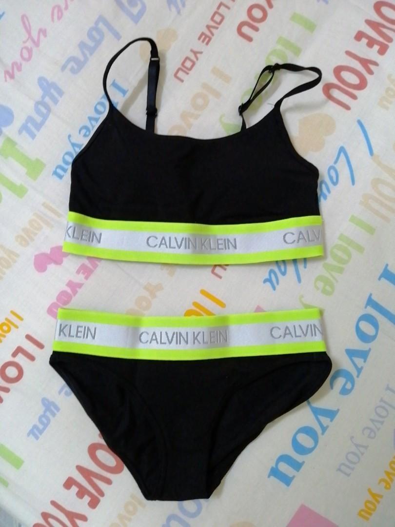 Calvin klein limited edition neon bra and underwear, Women's Fashion ...